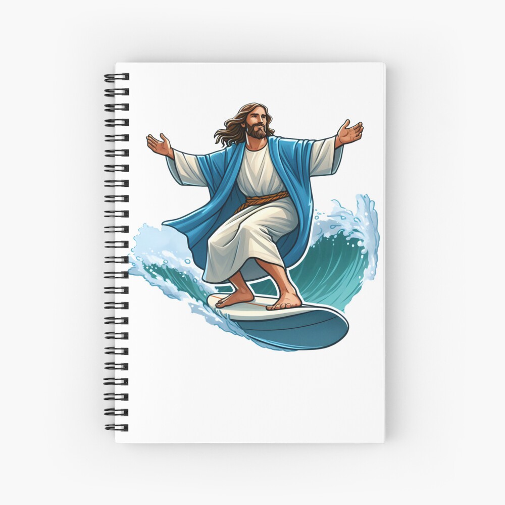 "Surfing Jesus - Jesus Surf Sheet" Sticker for Sale by beansterp ...