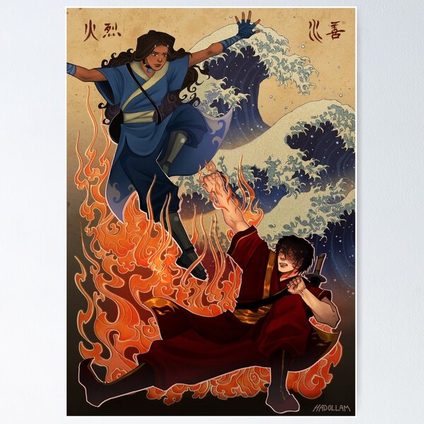 "avatar the last airbender: zuko and katara" Poster for Sale by ...