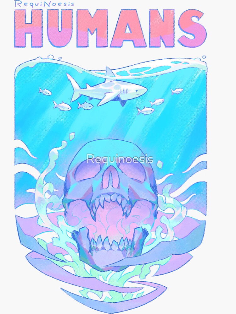 "HUMANS" Sticker for Sale by Requinoesis | Redbubble