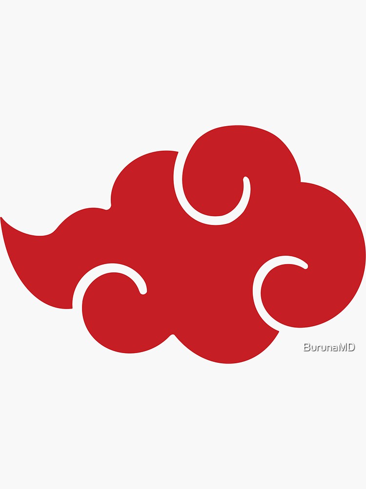 "Akatsuki Cloud" Sticker for Sale by BurunaMD | Redbubble