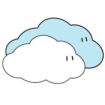 "Cute simple double clouds " Sticker for Sale by IzzyMusique | Redbubble