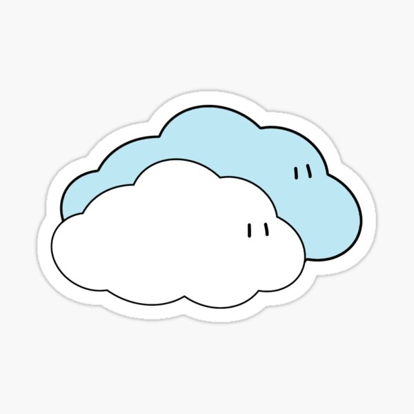 "Cute simple double clouds " Sticker for Sale by IzzyMusique | Redbubble