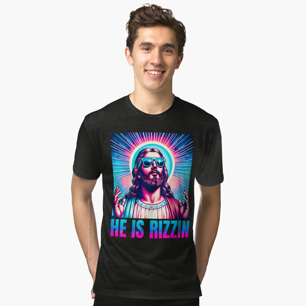 "Jesus Is Rizzin Cool Jesus He Is Risen" Sticker for Sale by Tigerr3g ...