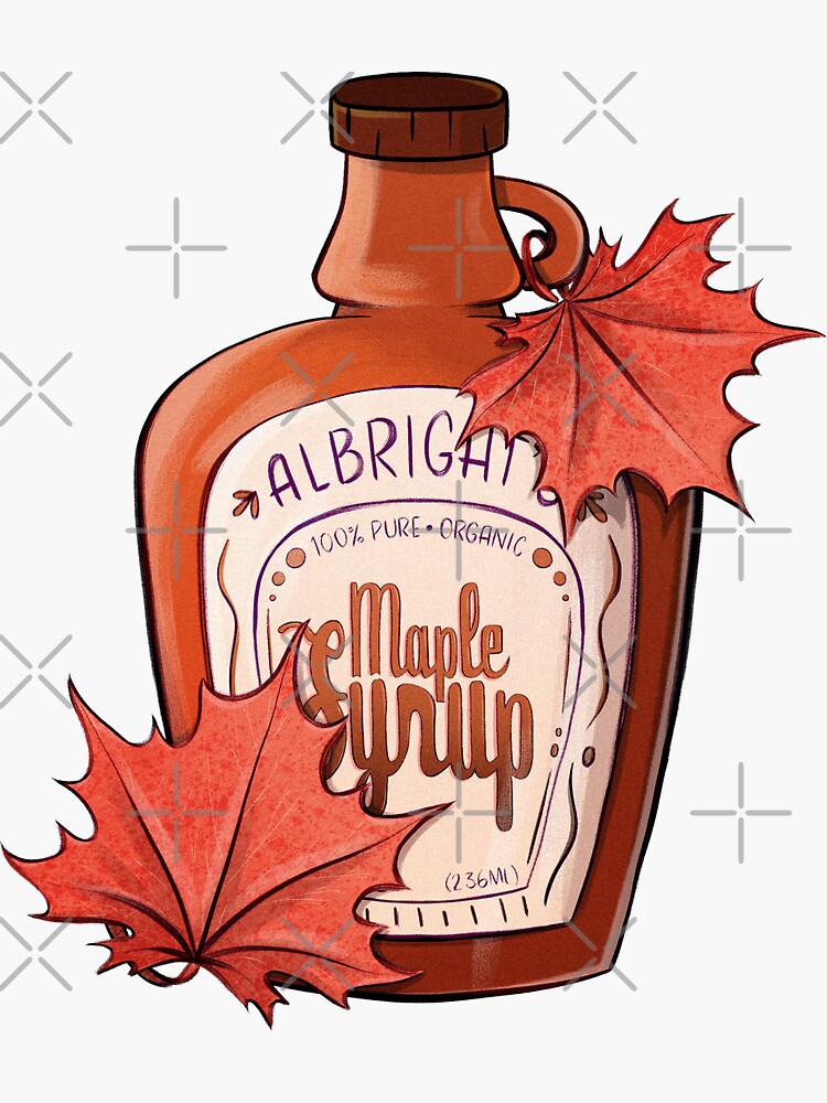 "Albright's Maple Syrup Illustration" Sticker for Sale by ...
