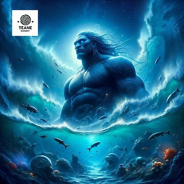 "Tangaroa God of the Seas" Poster for Sale by Te-Ane | Redbubble