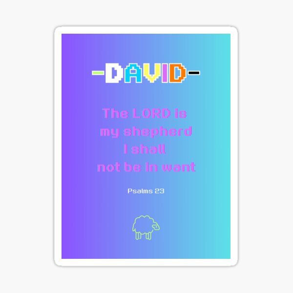 "Bible Verse, the praise of David" Sticker for Sale by ModernDavid ...