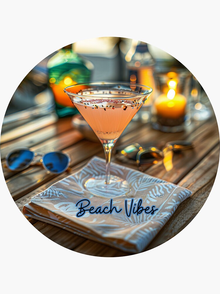 "Evening Escapade: Capturing Beach Vibes" Sticker for Sale by Ace ...