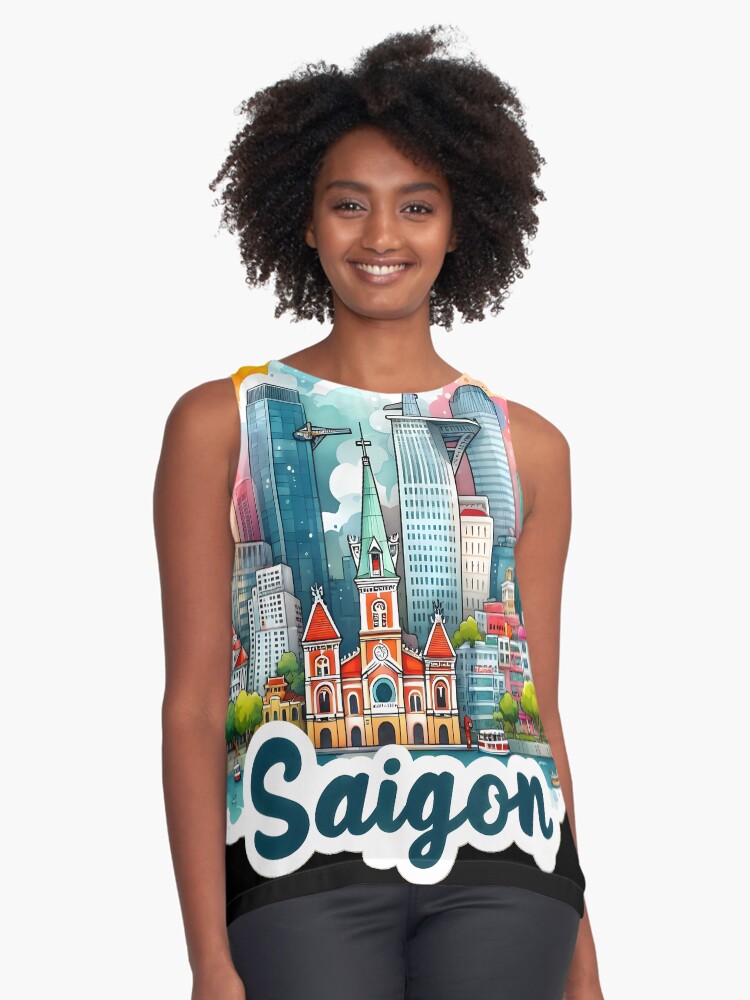 "SAIGON CITY VIETNAM ART DESIGN" Sticker for Sale by dearbedelia ...