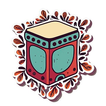 "Realistic Cajon Drum with Handprints" Sticker for Sale by NiftyWrx ...