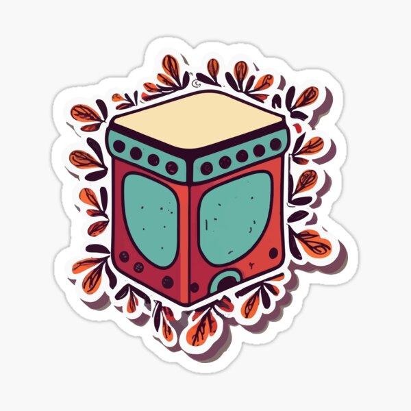 "Realistic Cajon Drum with Handprints" Sticker for Sale by NiftyWrx ...