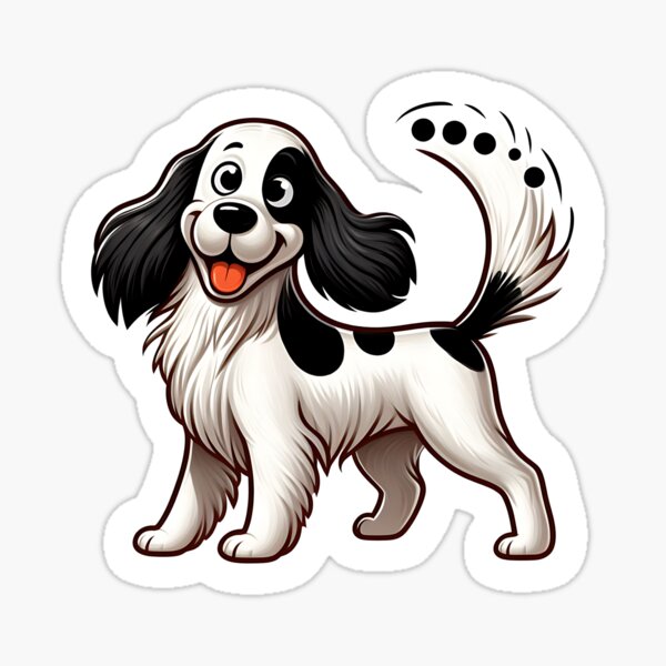"Funny happy poppy english setter shake his tail" Sticker for Sale by ...