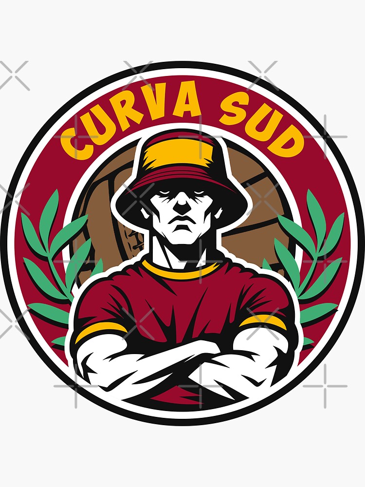 "Curva Sud Roma" Sticker for Sale by casualsofficial | Redbubble