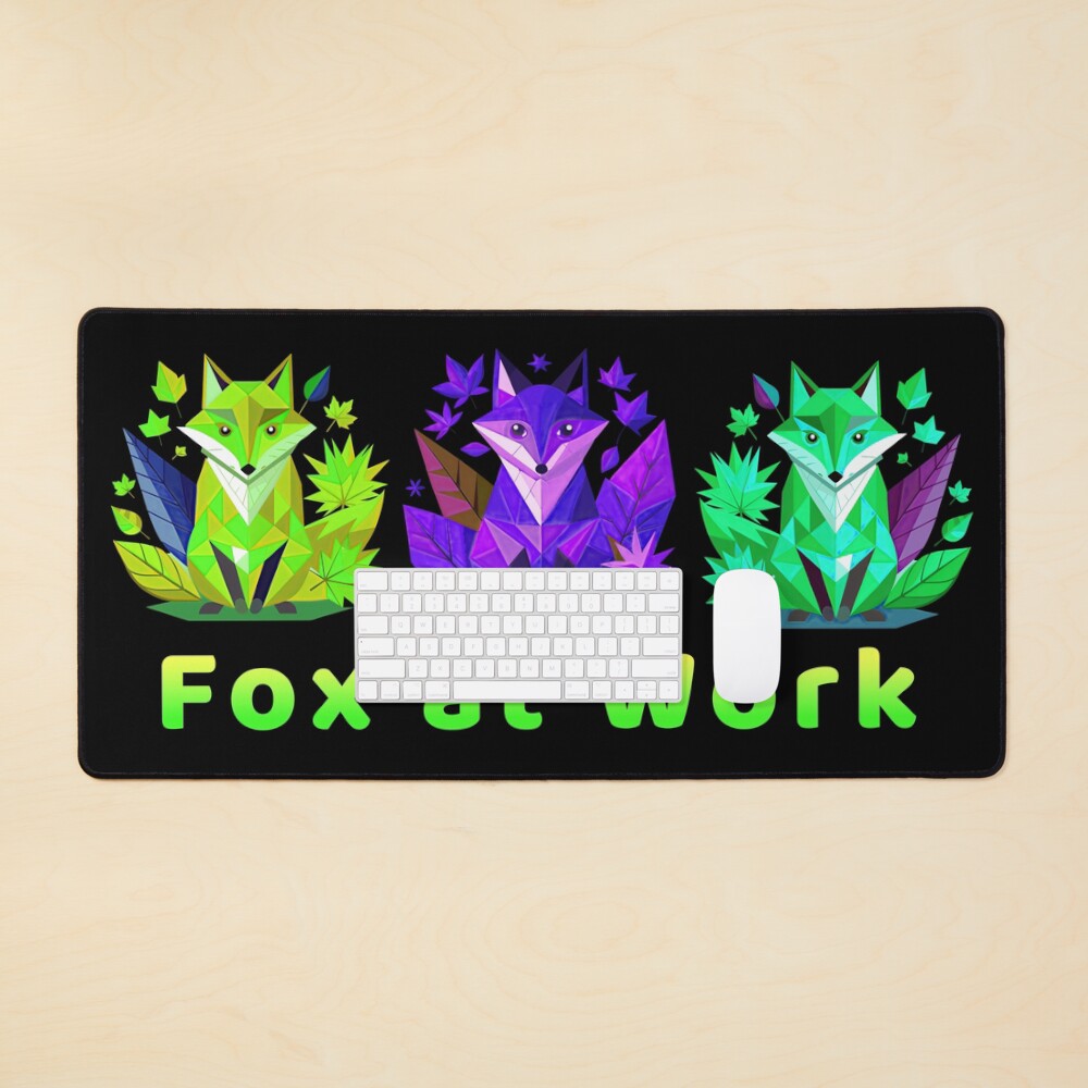 "The eye-catching vector fox design and "Fox At Work" slogan let you ...
