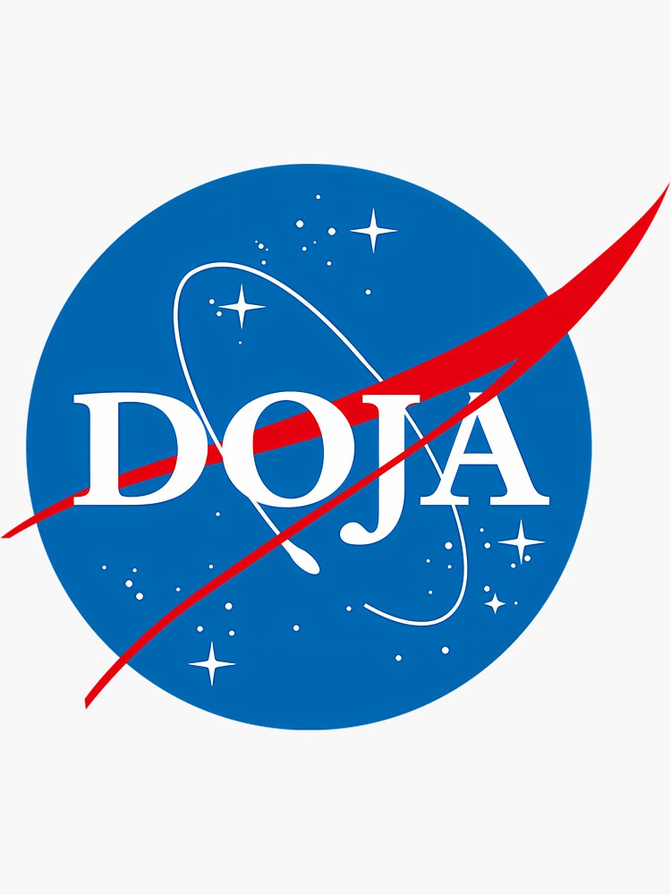 " Doja - Nasa Logo" Sticker for Sale by Tangiyenobi | Redbubble