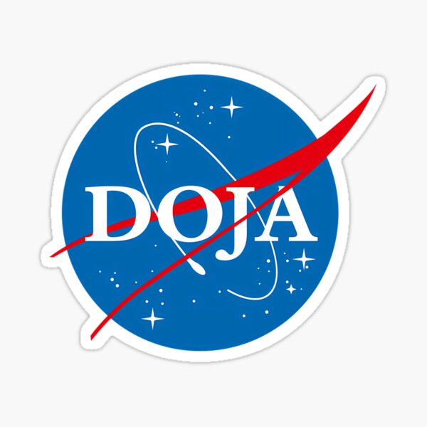 " Doja - Nasa Logo" Sticker for Sale by Tangiyenobi | Redbubble