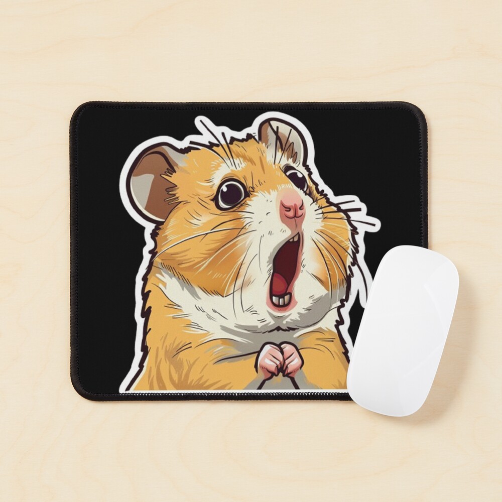 "Scared Hamster Meme" Sticker for Sale by TataGra | Redbubble