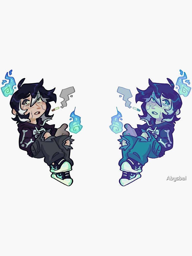 "Wispy Boy" Sticker for Sale by Abysbal | Redbubble