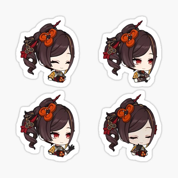 "Chiori Genshin Impact Chibi Stickers Set" Sticker for Sale by dudu ...