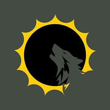 "Solar Eclipse Totality with Howling Wolf" Sticker for Sale by ...