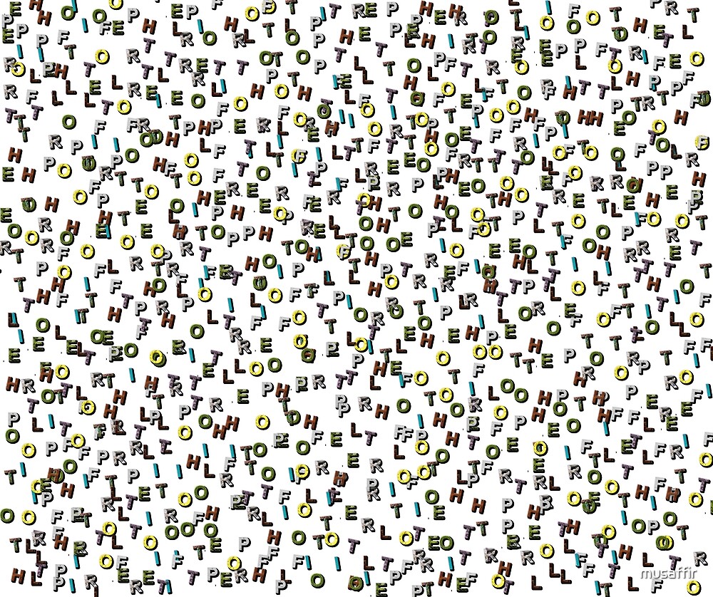 "Random Alphabets" by musaffir | Redbubble