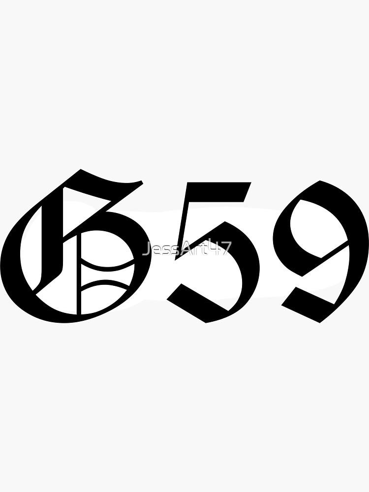 "G59 Black" Sticker for Sale by JessArt47 | Redbubble