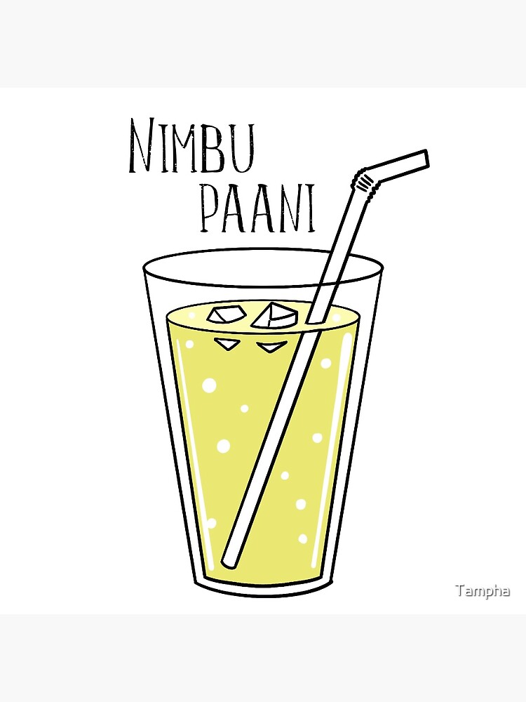 "Nimbu paani aka Indian lemonade " Sticker for Sale by Tampha | Redbubble