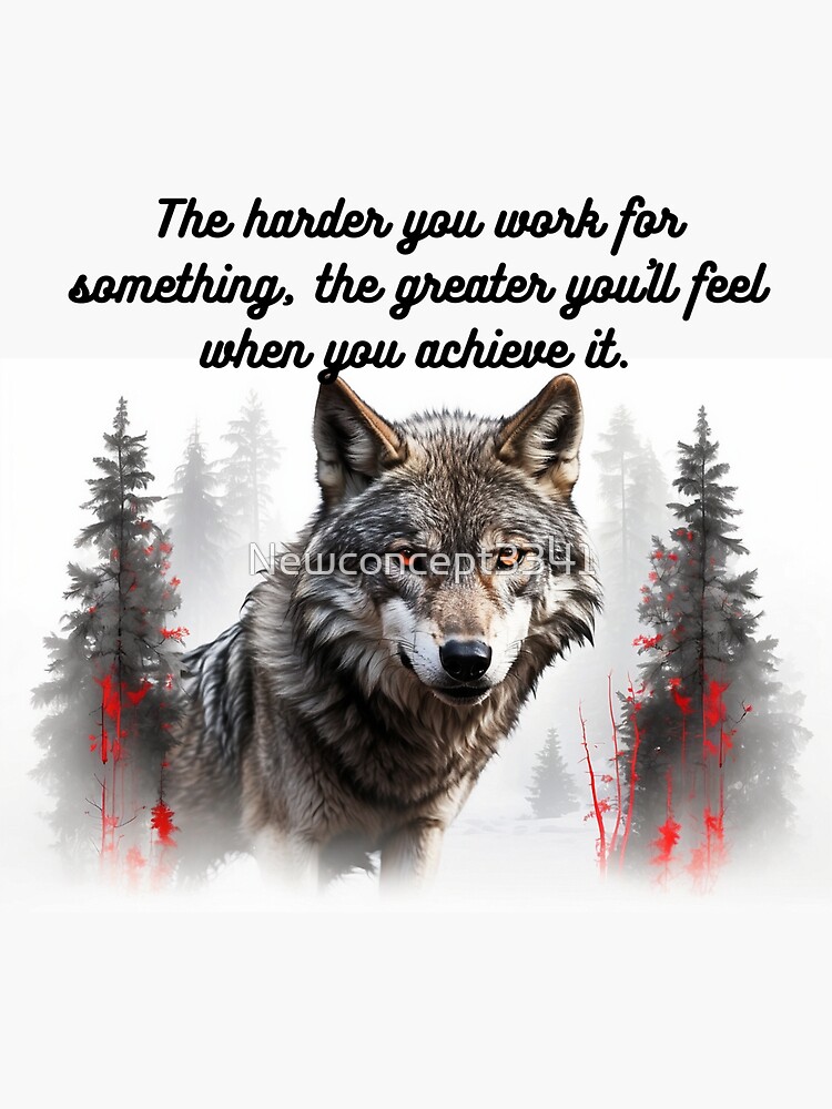 "Alpha wolf red eyes motivation with motivational quotes illusion art ...