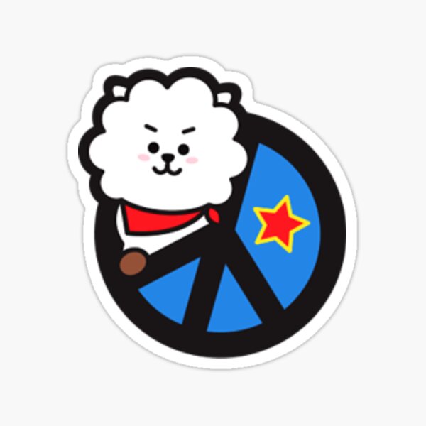 "BTS BT21 RJ " Sticker by interludewings | Redbubble