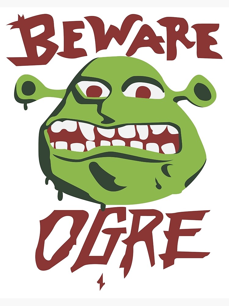 "Beware Ogre - Shrek" Art Board Print by samuartshop | Redbubble