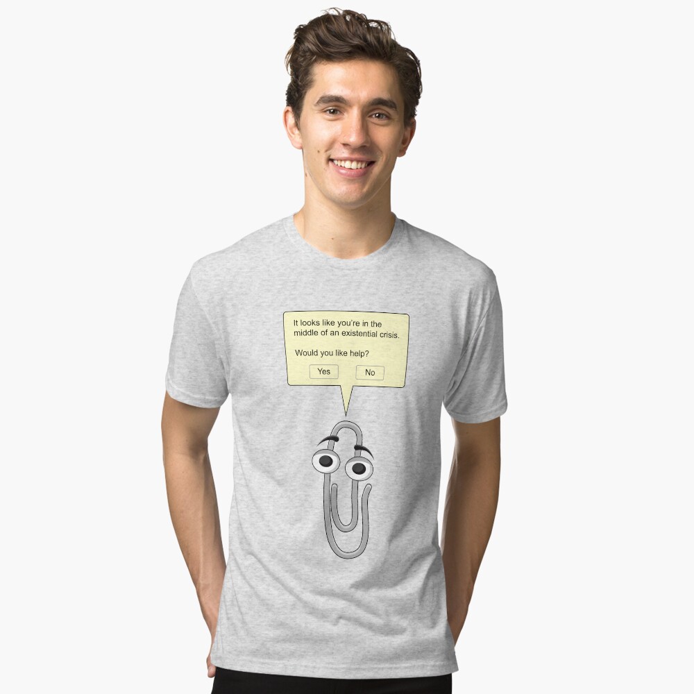 "Clippy - Existential Crisis" Sticker for Sale by erickglez16 | Redbubble