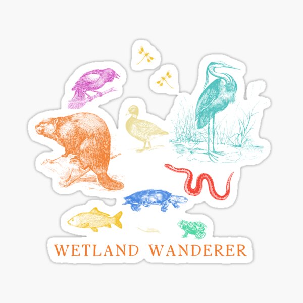 "Wetland Wanderer" Sticker for Sale by Huois4 | Redbubble