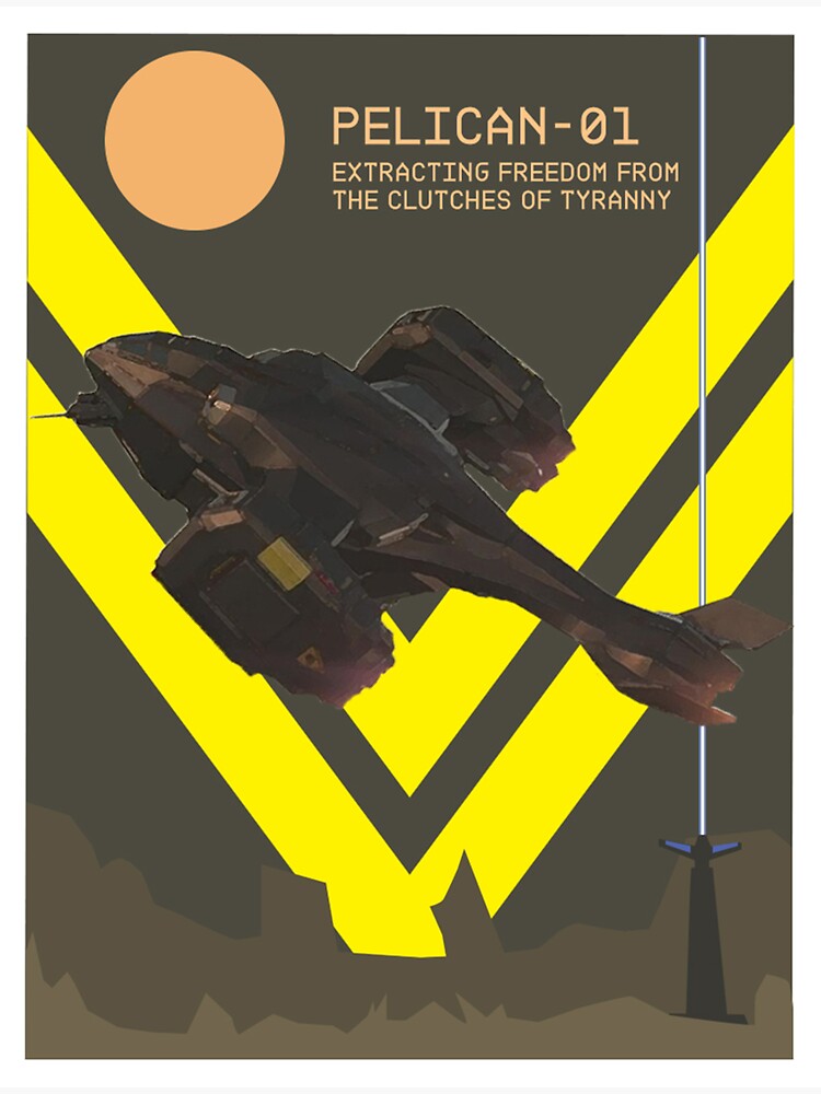 "Pelican-01 Extraction Shuttle Helldivers " Sticker for Sale by IB-0525 ...