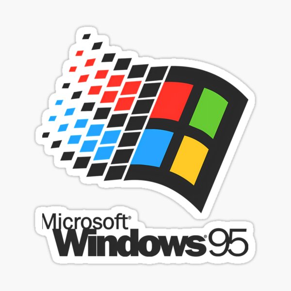 "Microsoft Windows 95 Logo" Sticker for Sale by JessieGamino | Redbubble