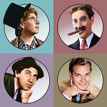 "The Four Marx Brothers 4-Color Quad" Sticker for Sale by SpruceTavern ...