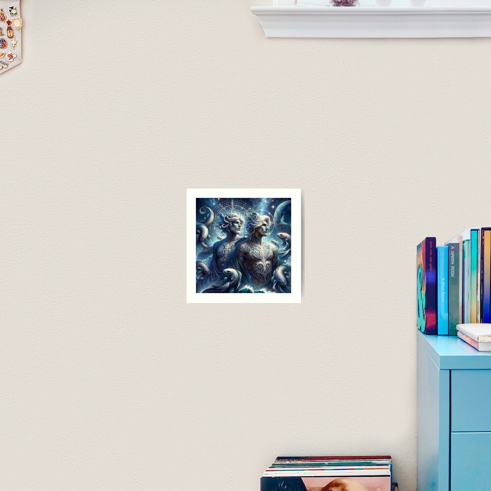 "Zodiac Pisces, depicted through two ethereal male figures resembling ...