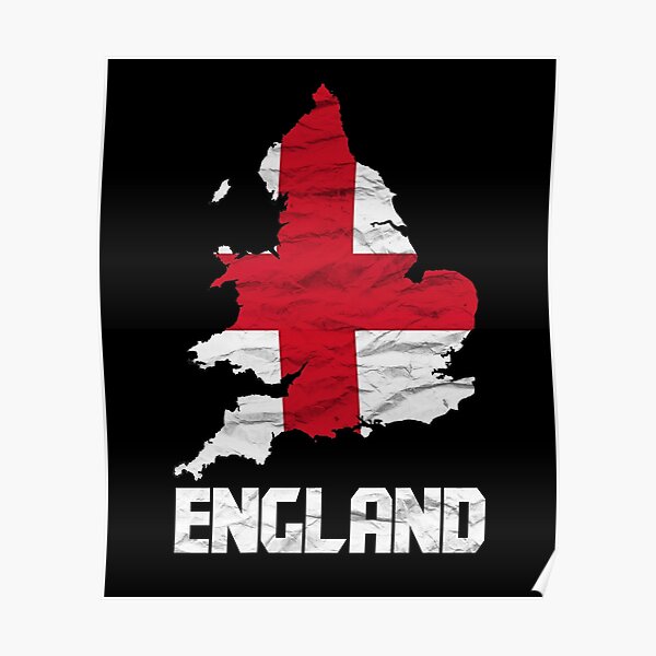 "England Flag St Georges Day T-Shirt St George's Flag Shirt" Poster by ...