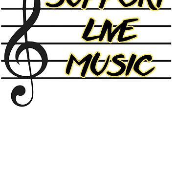 "82 Support Live Music" Sticker for Sale by Pamelajcurrans | Redbubble