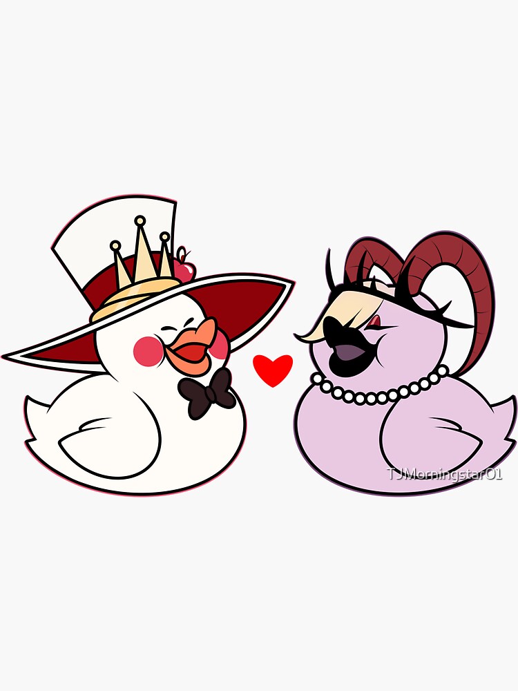 "Hazbin Hotel Rubber Duck - Lucifer x Lilith" Sticker for Sale by Tasha ...
