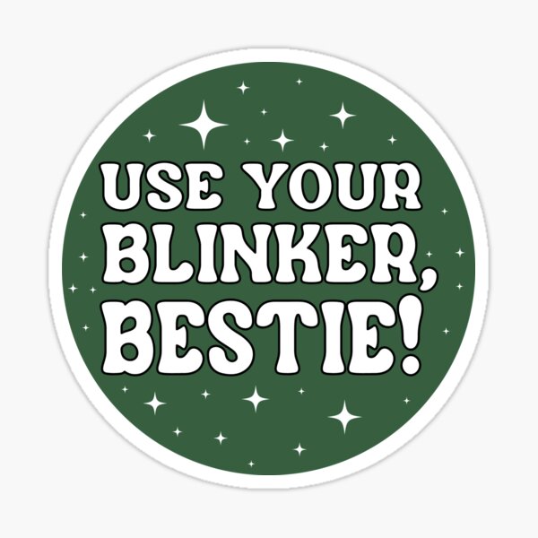 "Use Your Blinker, Bestie! Cute Sage Green Gen Z Meme Car Bumper ...