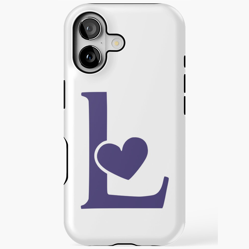 " English alphabet monogram name initial cute letter L minimalist heart ...