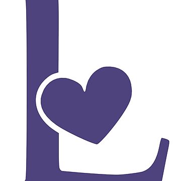 " English alphabet monogram name initial cute letter L minimalist heart ...