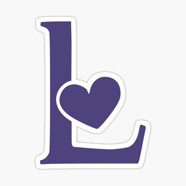 " English alphabet monogram name initial cute letter L minimalist heart ...