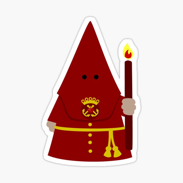 "Holy Week Malaga Nazarene Students" Sticker by Sonia Pascual | Redbubble