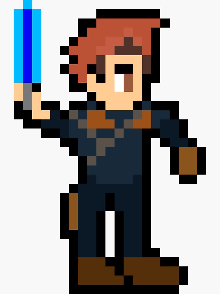 "Cal Kestis Poncho Pixel Art" Sticker for Sale by LogeemanRB | Redbubble