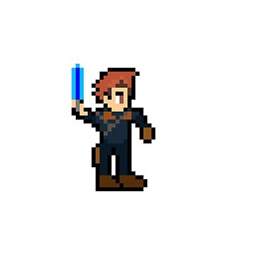 "Cal Kestis Poncho Pixel Art" Sticker for Sale by LogeemanRB | Redbubble