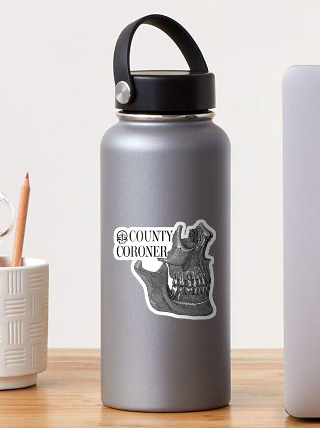 "County Coroner" Sticker for Sale by NickTaroDesign | Redbubble