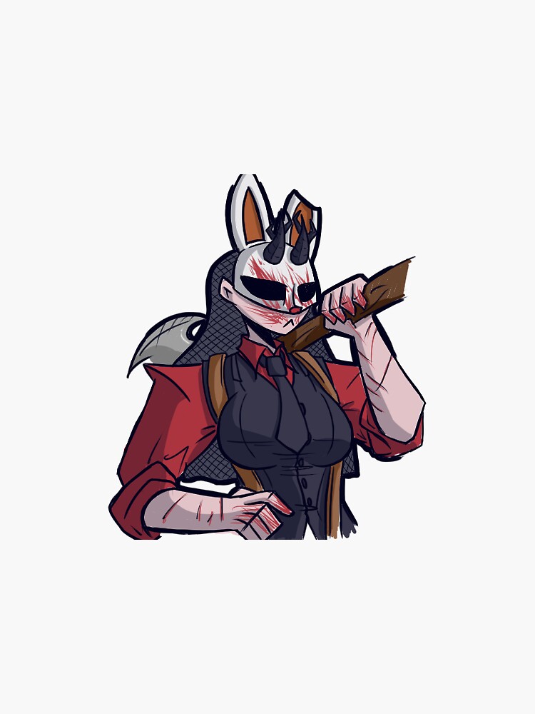 "DBD Huntress Helltaker Style" Sticker for Sale by tiredandtoasty ...