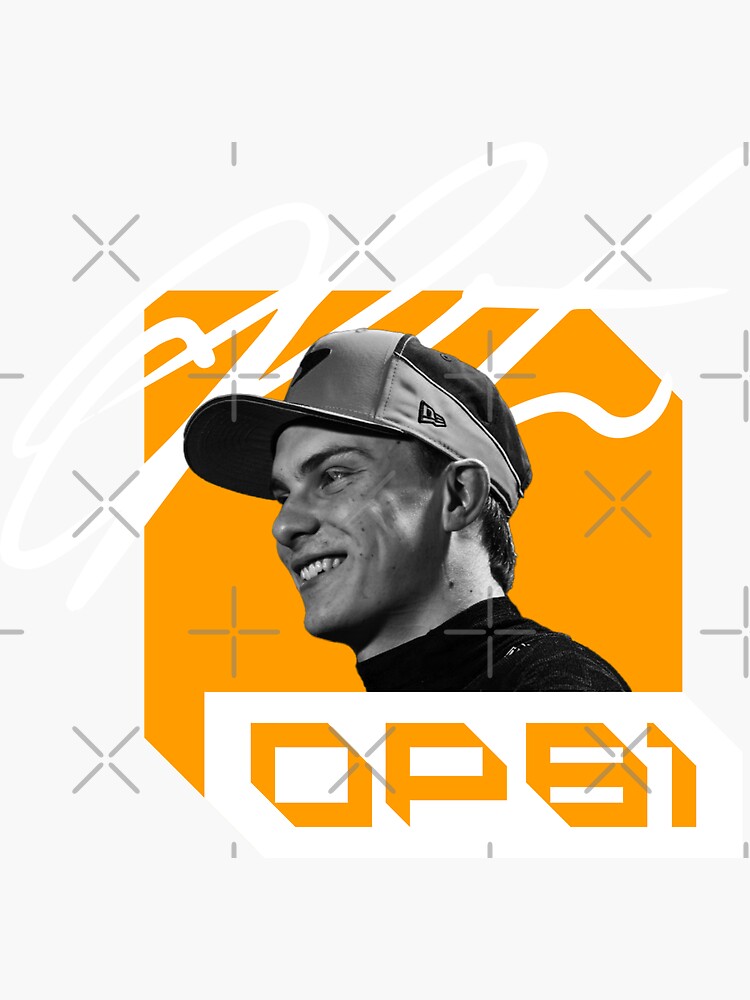 "Oscar Piastri Signature White" Sticker by MayNinO | Redbubble