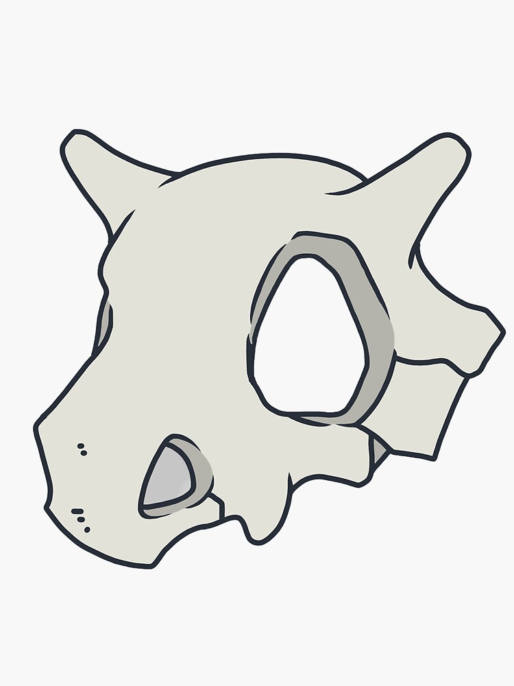 "Cubone Skull" Sticker for Sale by lady-ghostface | Redbubble