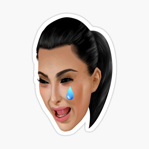 "KIM KARDASHIAN CRYING FACE" Sticker by Micermoncer | Redbubble